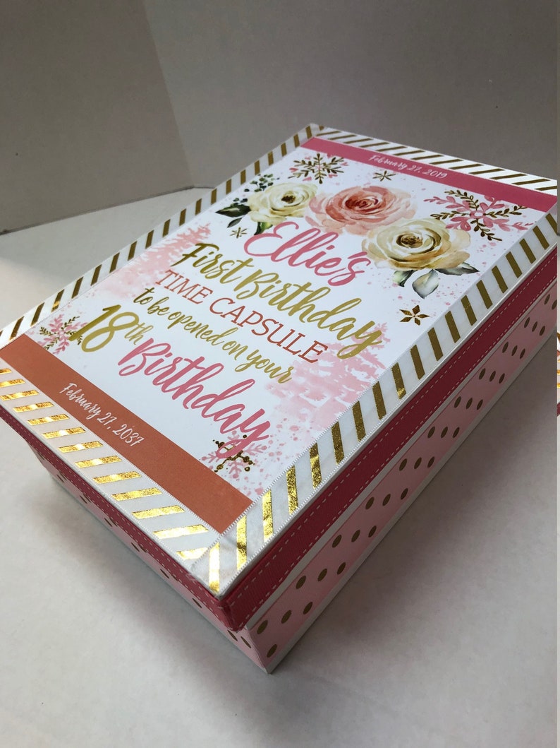 First Birthday Time Capsule Keepsake Box to Match Birthday | Etsy