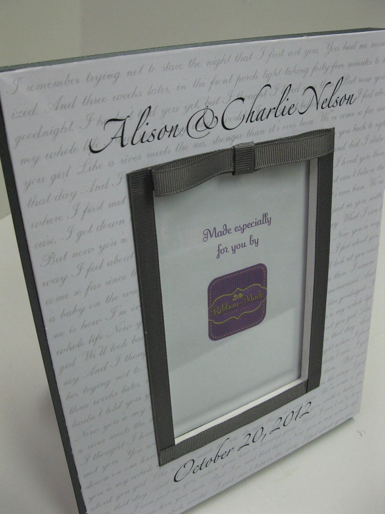 Vertical Wedding Song Frame | Etsy