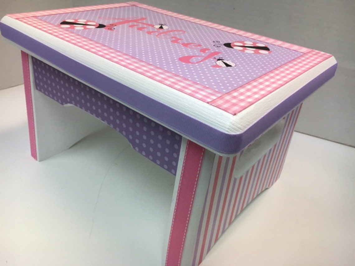 Ladybug Personalized Sturdy Stool Time Out or Name - Etsy