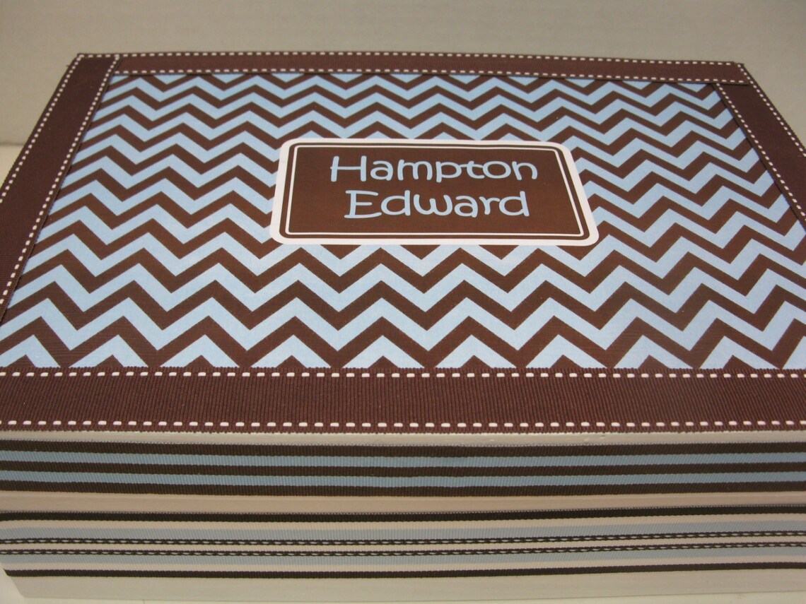 GIFT SET of Twin Boy Keepsake Boxes Personalized - Etsy