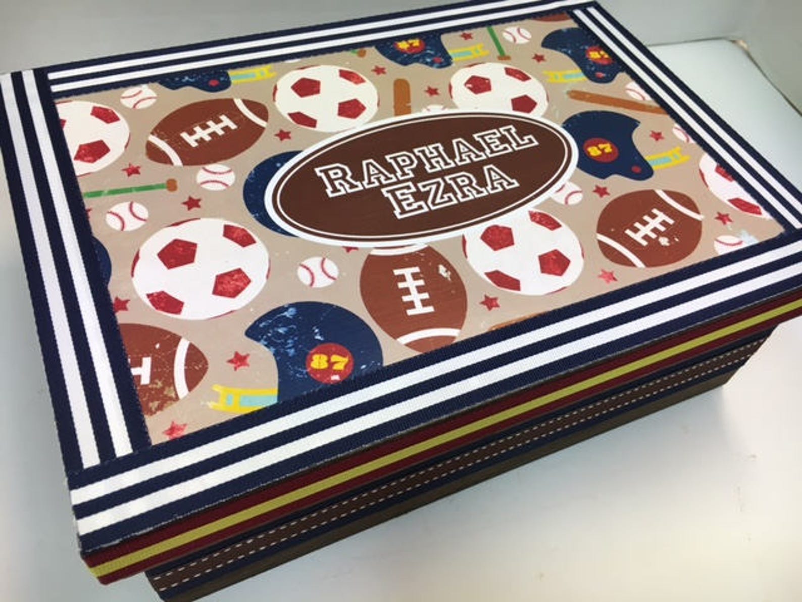 Sports Keepsake Box and Frame Set | Etsy