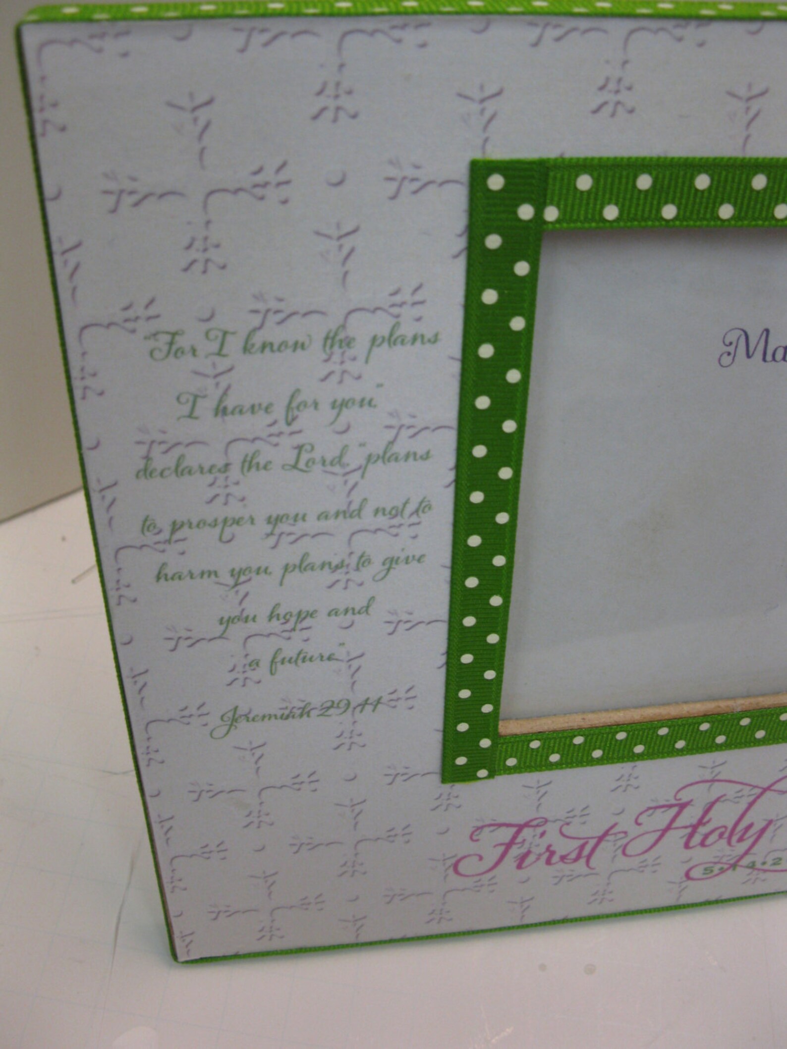 Girls First Holy Communion Frame With Bible Verse - Etsy