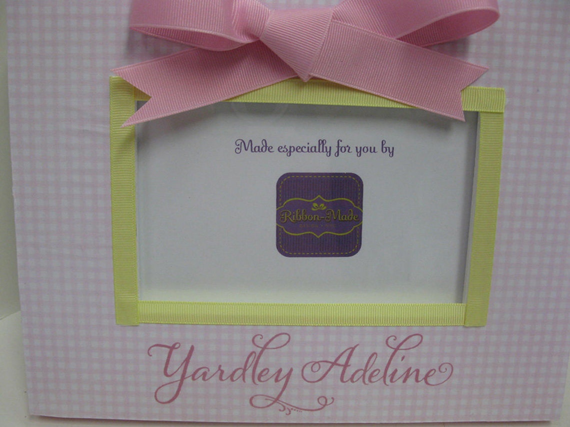Baby Girl Personalized Name Frame With Bow - Etsy