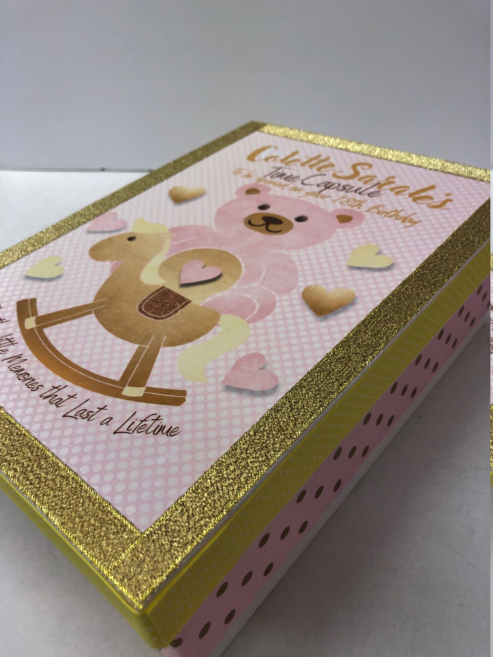 Teddy Bear Rocking Horse Baby Keepsake Box - Etsy
