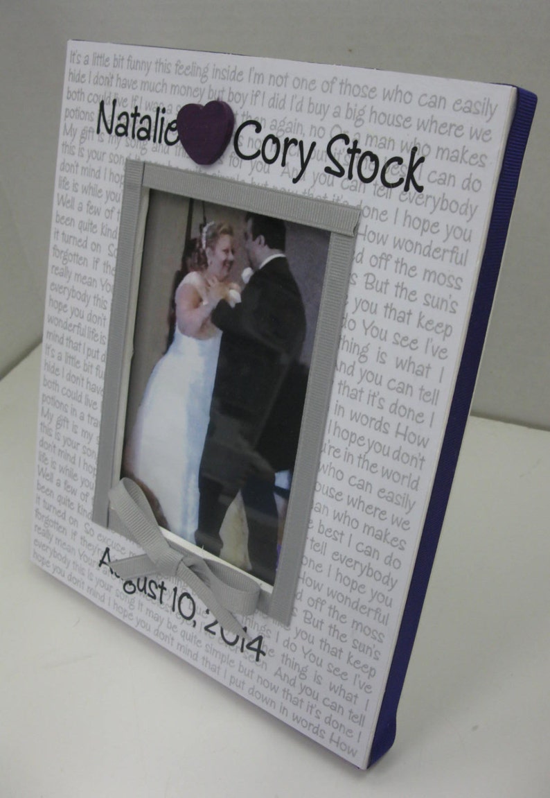Vertical Heart Wedding Song Frame - Etsy