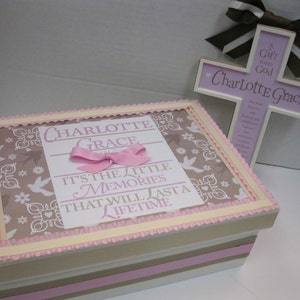 GIFT SET Cross and Keepsake Box - Adoption,bris, Baptism,birthday - Etsy