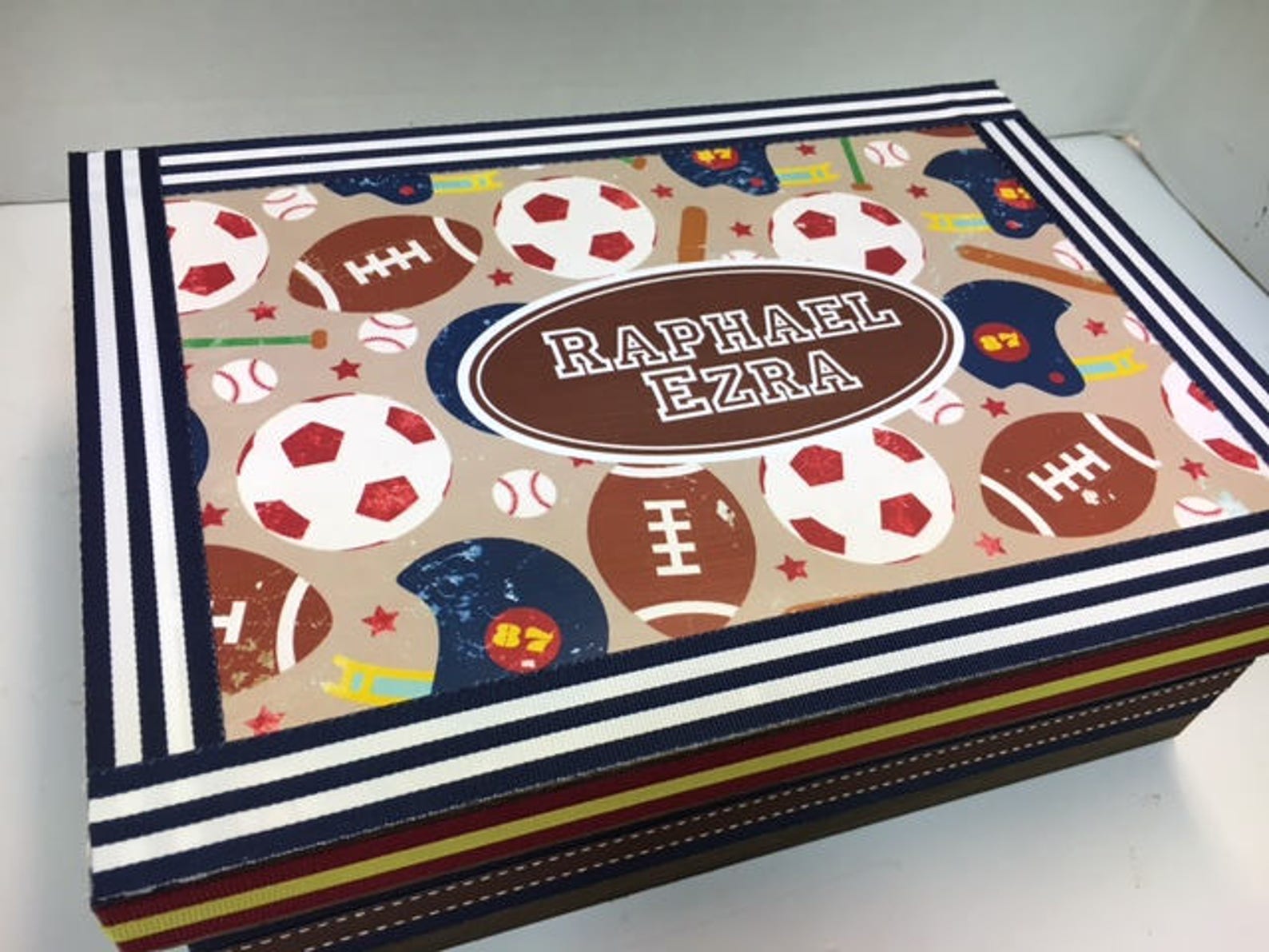 Sports Keepsake Box and Frame Set | Etsy