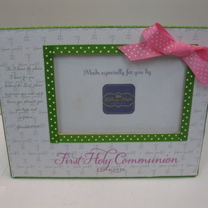 Girls First Holy Communion Frame With Bible Verse - Etsy