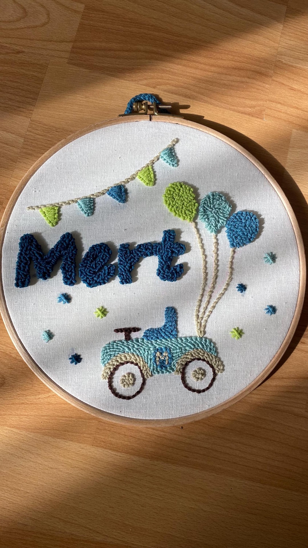 Personalized Race Car Nursery Hoop, Punch Needle Baby Boy Room, Baby ...