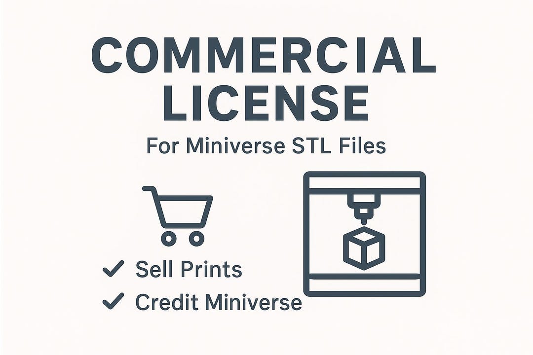 Commercial License – Permission to Sell 3D Printed Physical Products - Etsy
