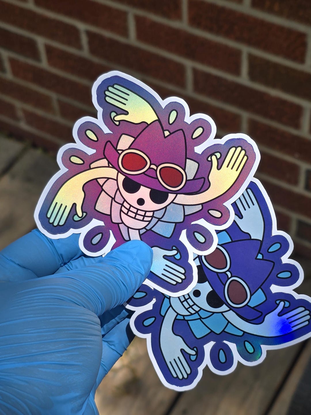 One Piece Robin Jolly Roger | Easy-peel | Holographic - Etsy