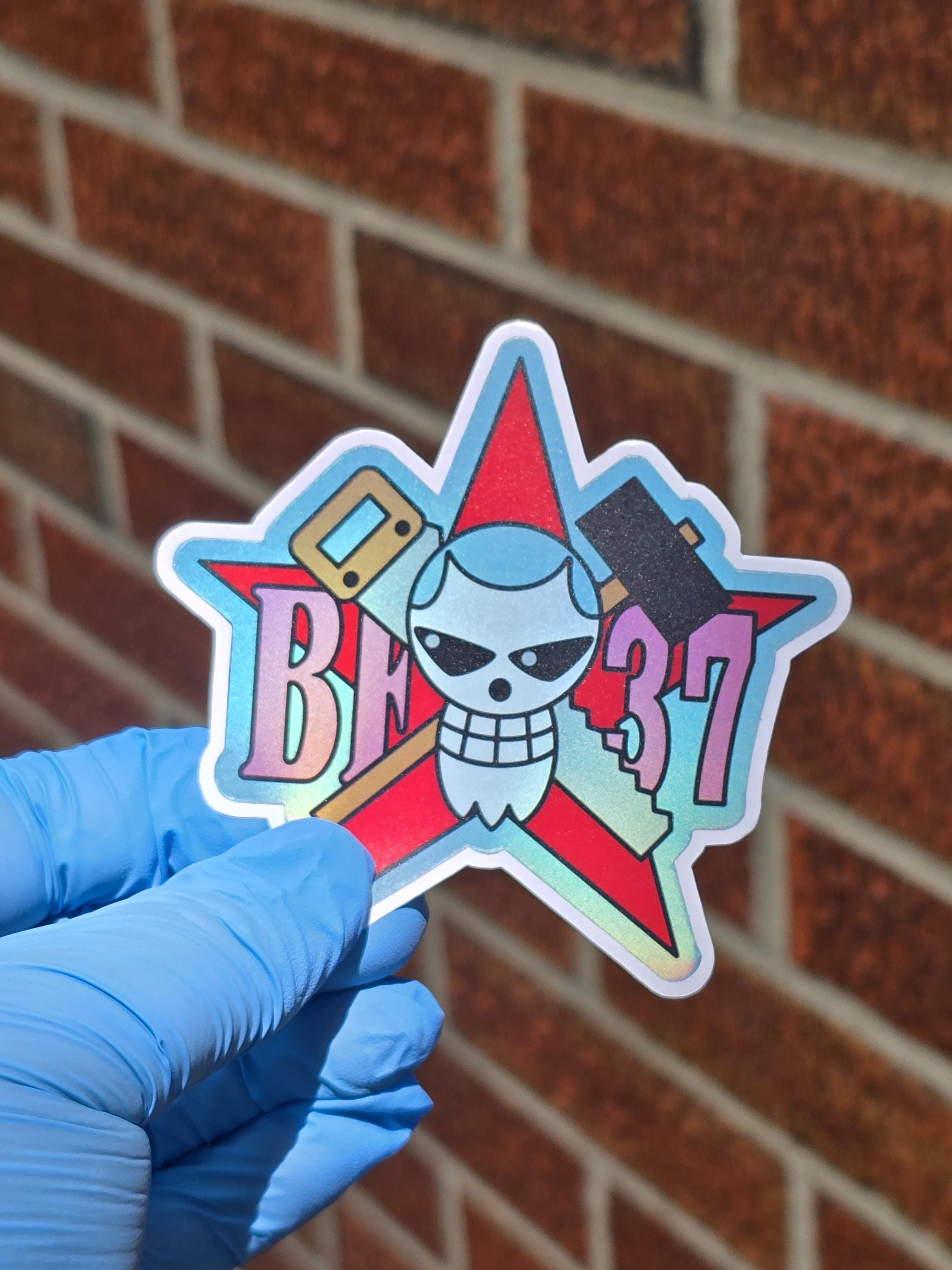 One Piece Franky Jolly Roger | Easy-peel | Holographic - Etsy