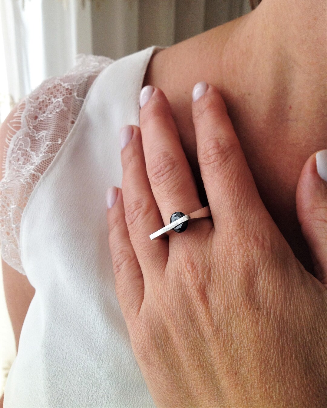 Square Ring, Geometric Ring, Silver Geometric Ring, Large Silver Ring ...