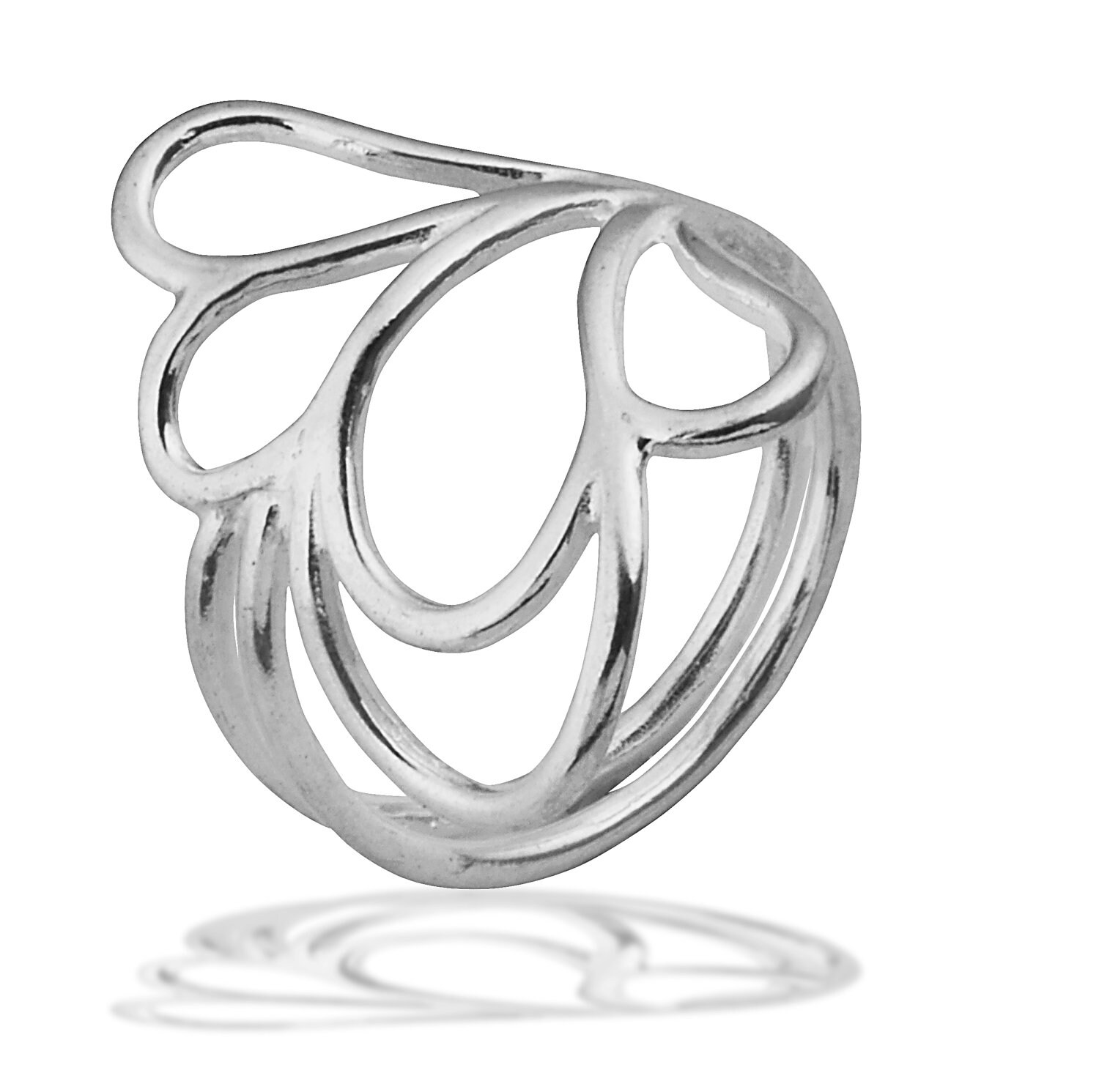 Solid Gold Ring Unique Rings For Her Gold Ring Flower Ring | Etsy