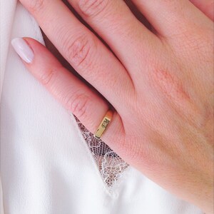 Personalized Skinny Ring Stacking Custom Name Ring Children - Etsy