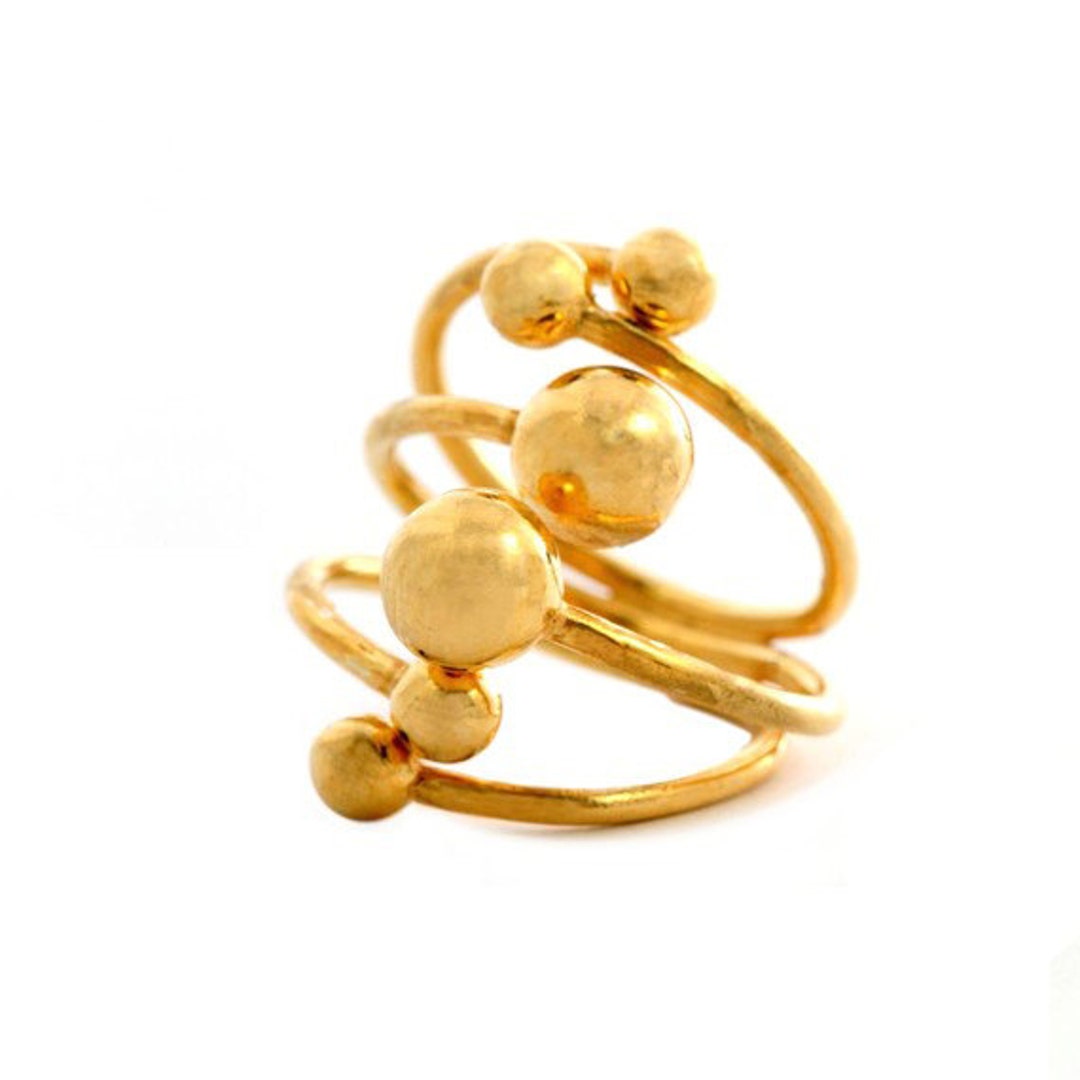 Statement Ring Unique Ring Gold Statement Ring Contemporary - Etsy