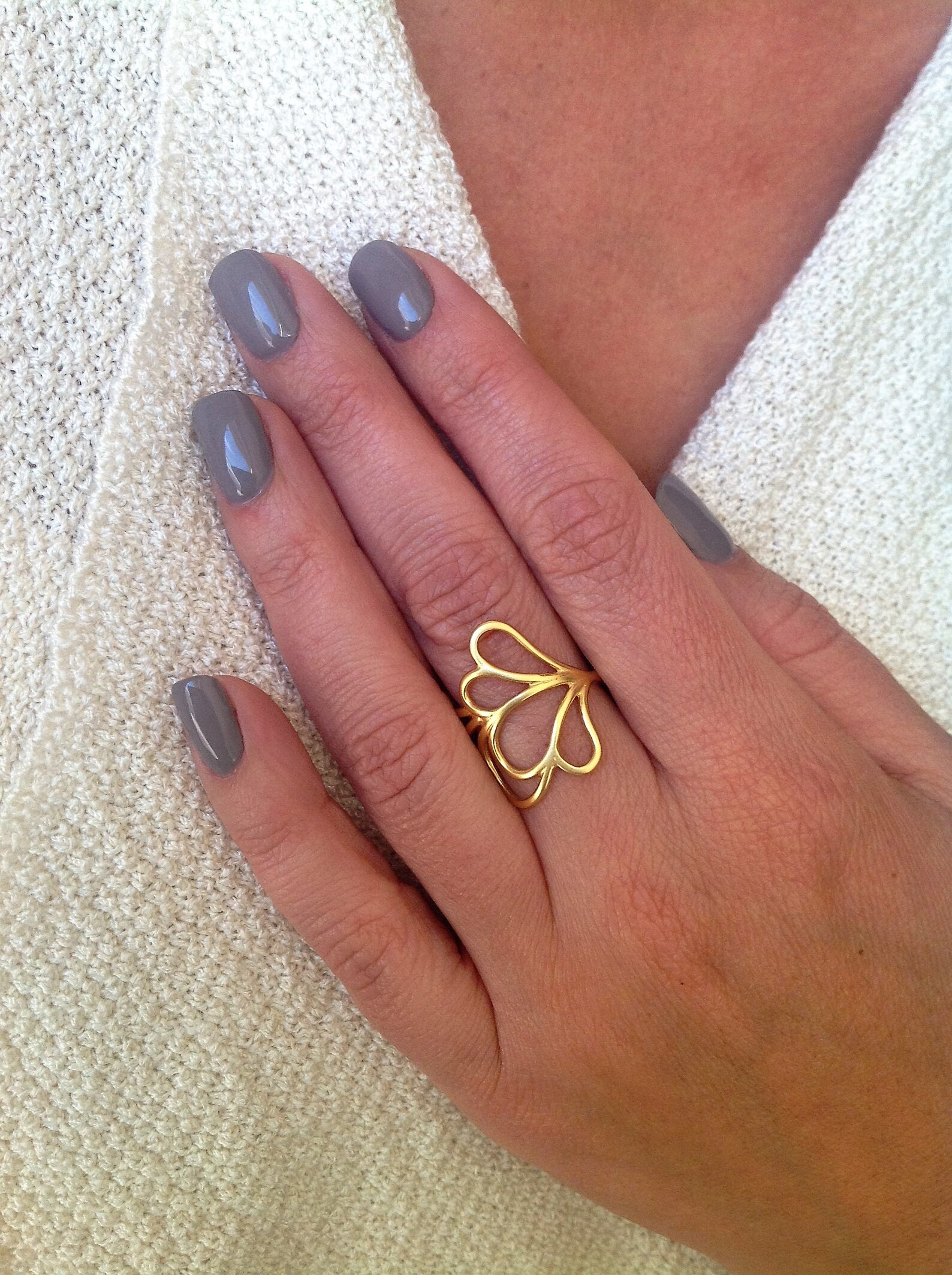 Solid Gold Ring Unique Rings for Her Gold Ring Flower Ring - Etsy