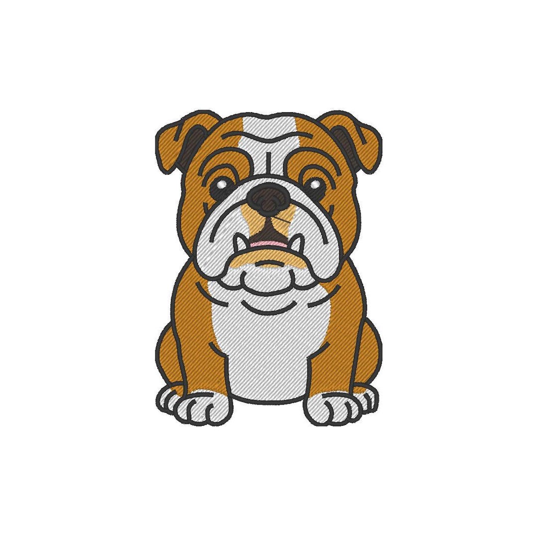 Embroidery Design Cute Dog Breeds - English Bulldog - Etsy