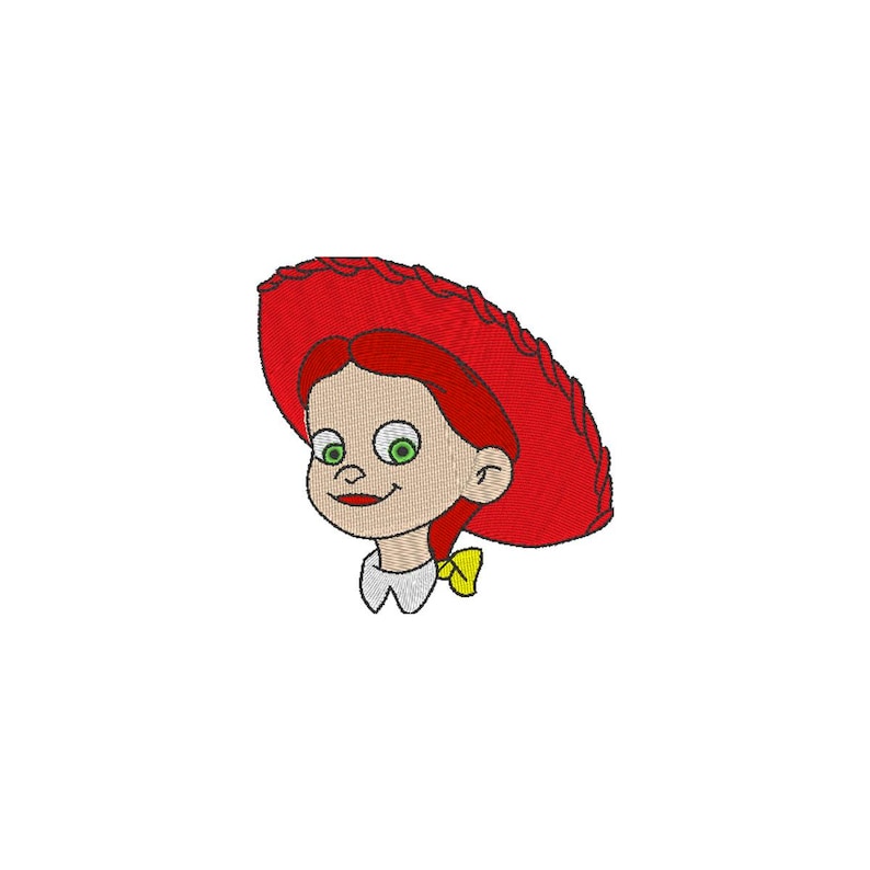 Embroidery Design Jessie Face Toy Story Inspired 4x4 Hoop - Etsy