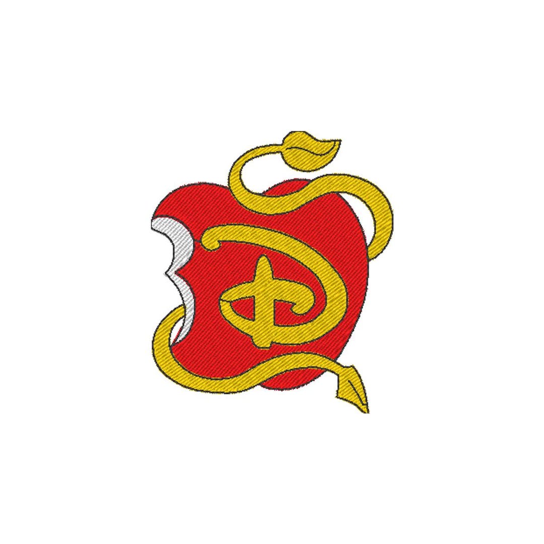 Embroidery Design Descendants Apple - 4 Sizes - Etsy