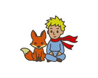 The Little Prince & Fox Machine Embroidery Design Fox Embroidery Design ...