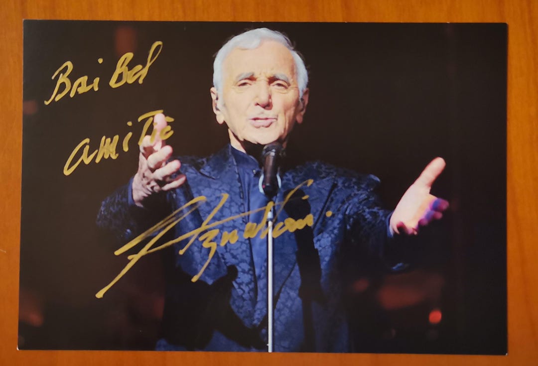 Charles Aznavour, Singer and Actor, France, Signed Autographed 8x6 ...