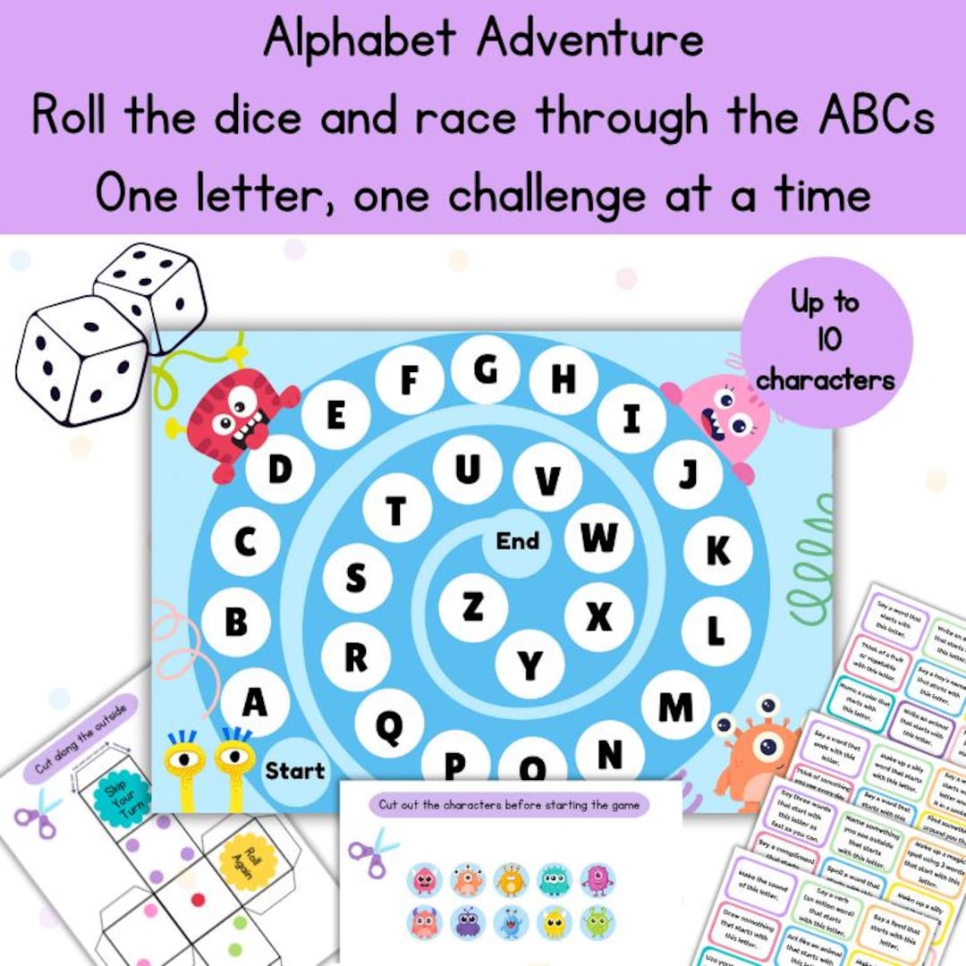 Alphabet Adventure Game for Kids | Fun Educational ABC Board Game ...