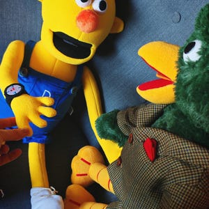 DHMIS Inspired David Duck Plush, Green Faux Fur, Tweed Suit - Etsy