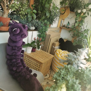 Réplica de peluche de gusano de Toji, peluche de gusano gigante ...