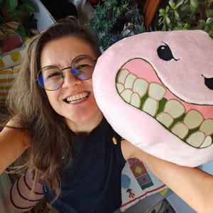 Giant Pink Alaskan Bull Worm Plush - Spongebob Cosplay Cuddle Buddy ...