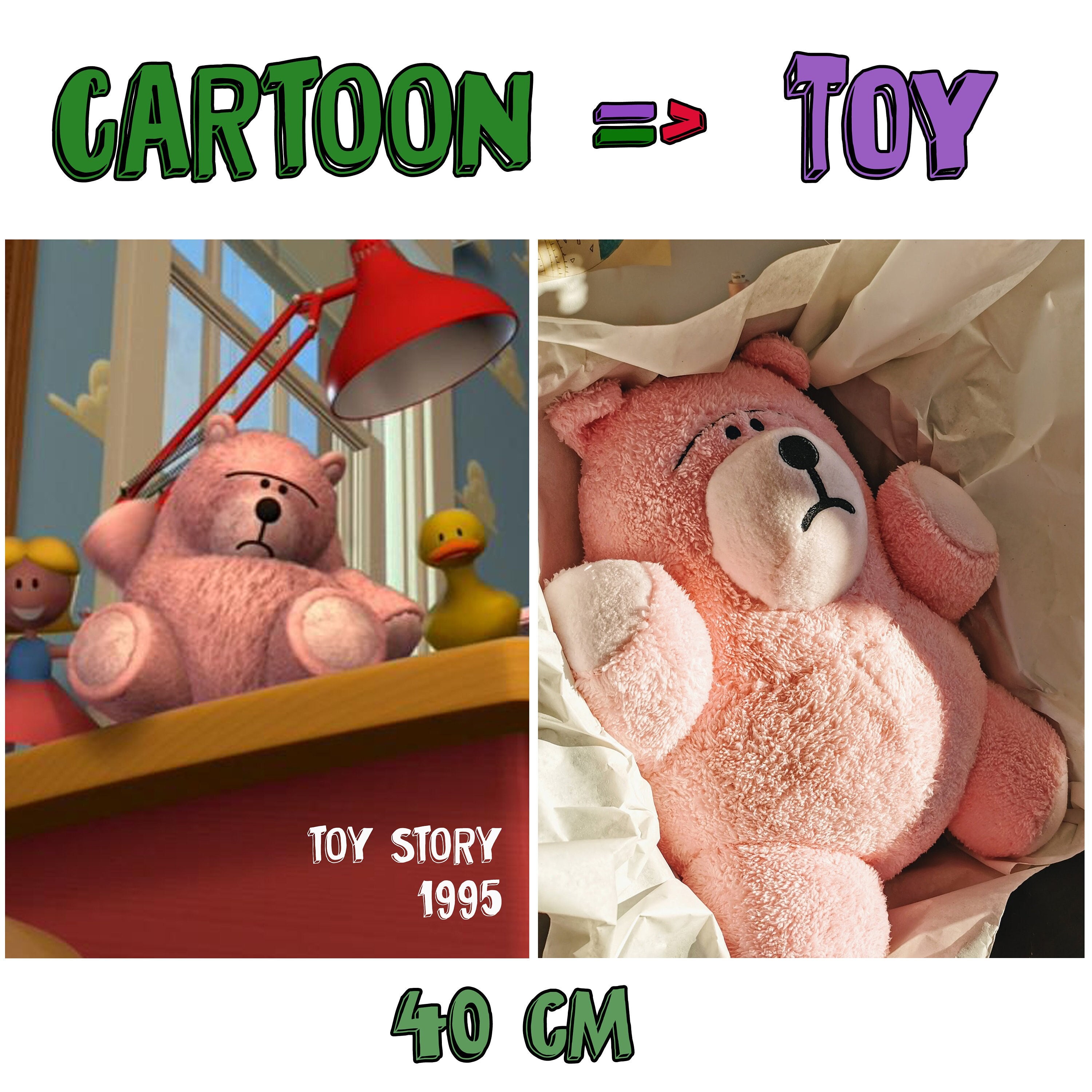 Pink Bear Plush based on Toy Story 1995 Toy Story fan replica | Etsy