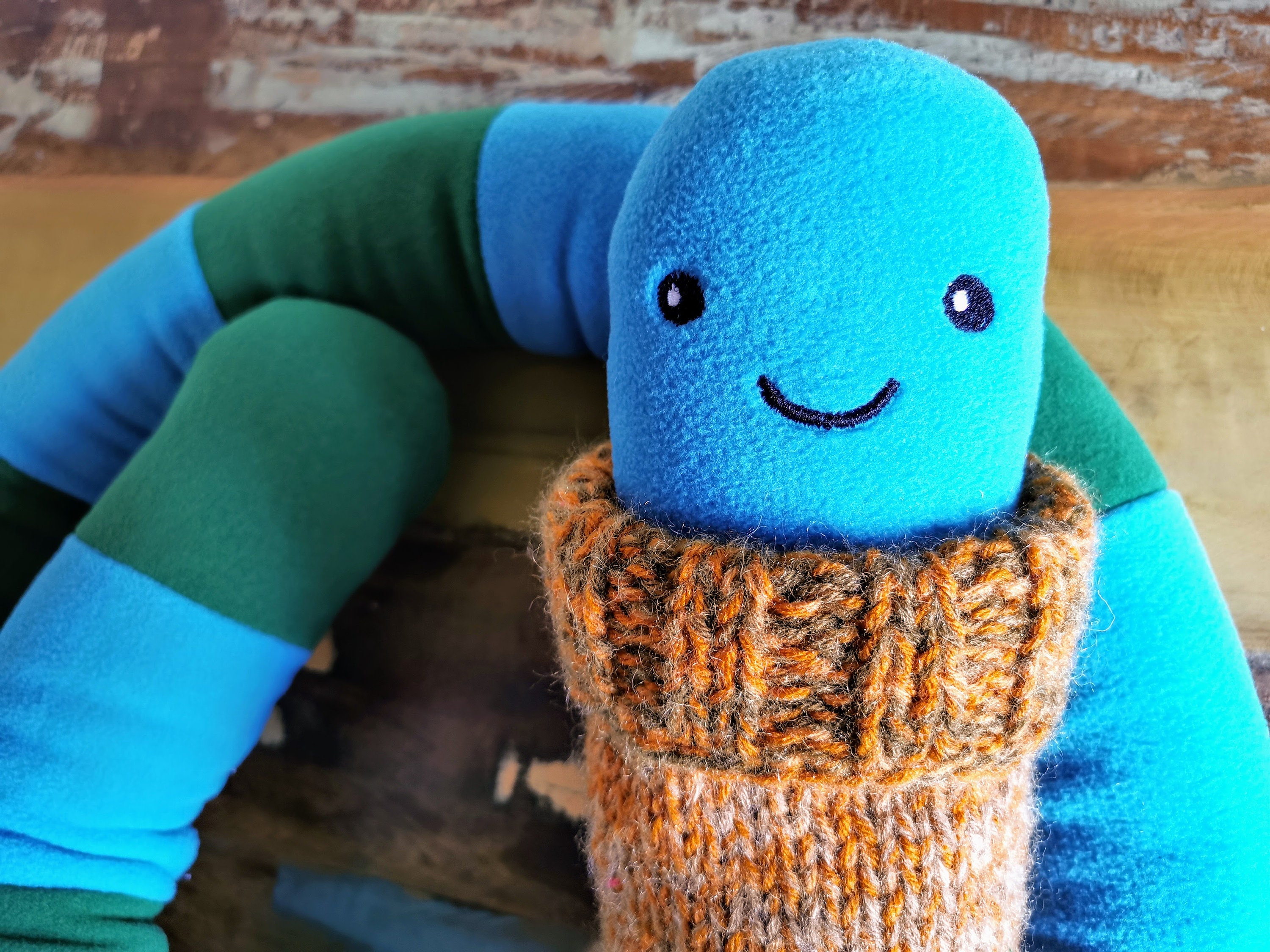 Giant Worm Plush Toy With Knitted Turtleneck 200 Cm Funny - Etsy Canada