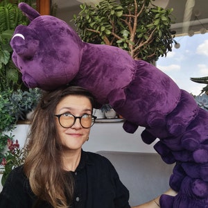 Toji's Worm Replica Plush, Purple Chubby Giant Worm Plush Cosplay ...