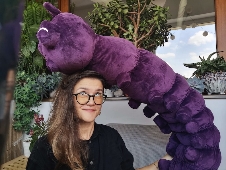 Peluche de gusano de Toji, inspirado en Jujutsu Kaisen, gusano morado ...