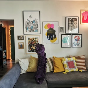 Toji's Worm Replica Plush, Purple Chubby Giant Worm Plush Cosplay ...