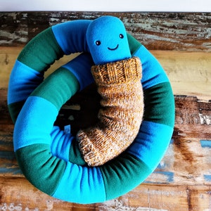 Giant Worm Plush Toy With Knitted Turtleneck, 200 Cm, Funny Fantasy Odd ...