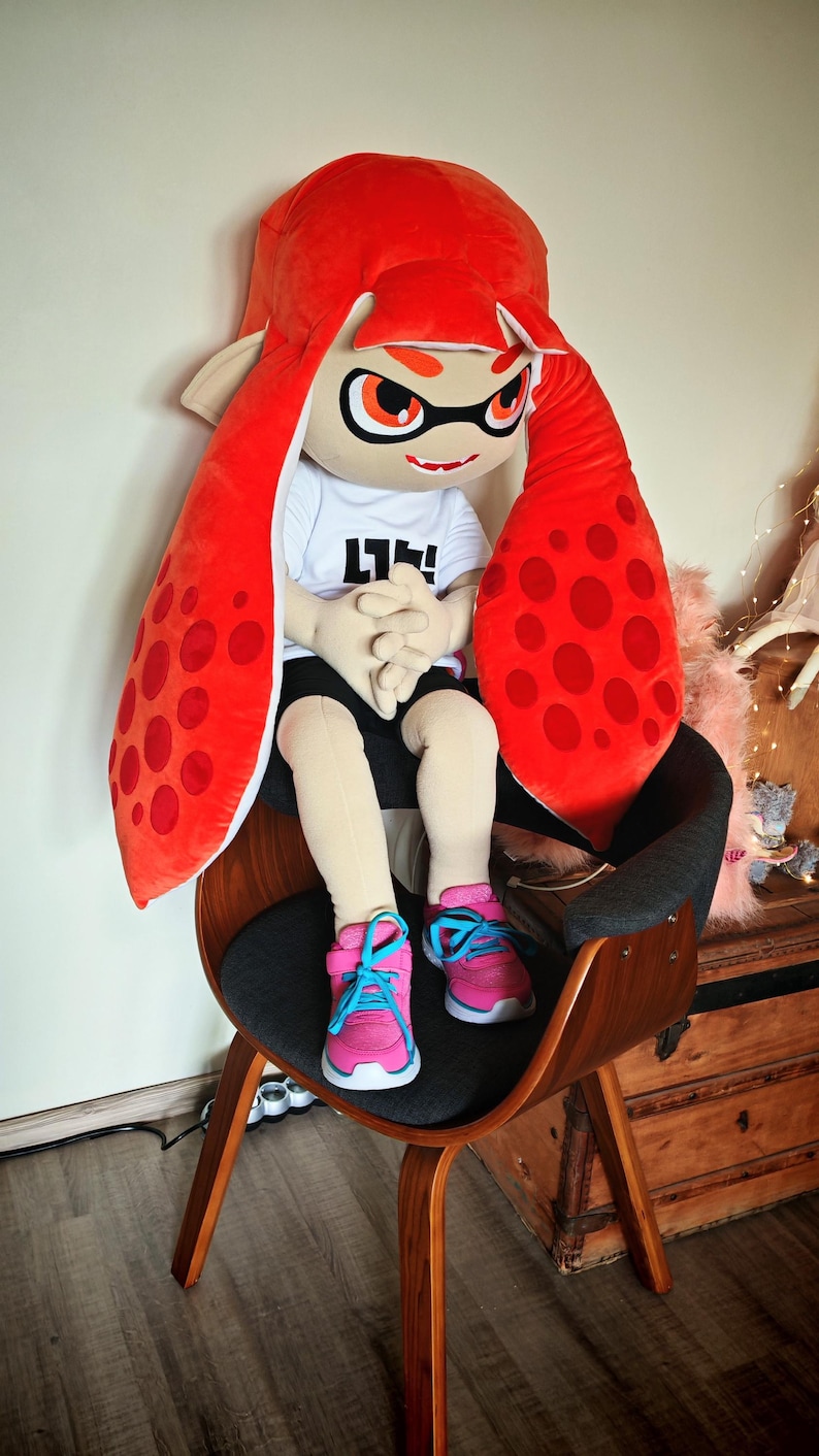 Giant Inkling Plush Doll – 120cm Soft Splatoon-inspired Plushie ...
