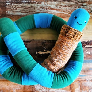 Giant Worm Plush Toy With Knitted Turtleneck, 200 Cm, Funny Fantasy Odd ...