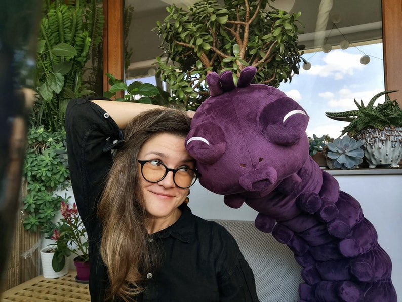 Peluche de gusano de Toji, inspirado en Jujutsu Kaisen, gusano morado ...