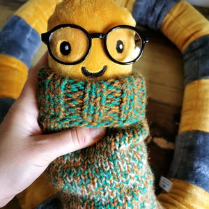 Giant Cuddling Worm Plush With Knitted Turtleneck, Fun Fantasy Creature ...