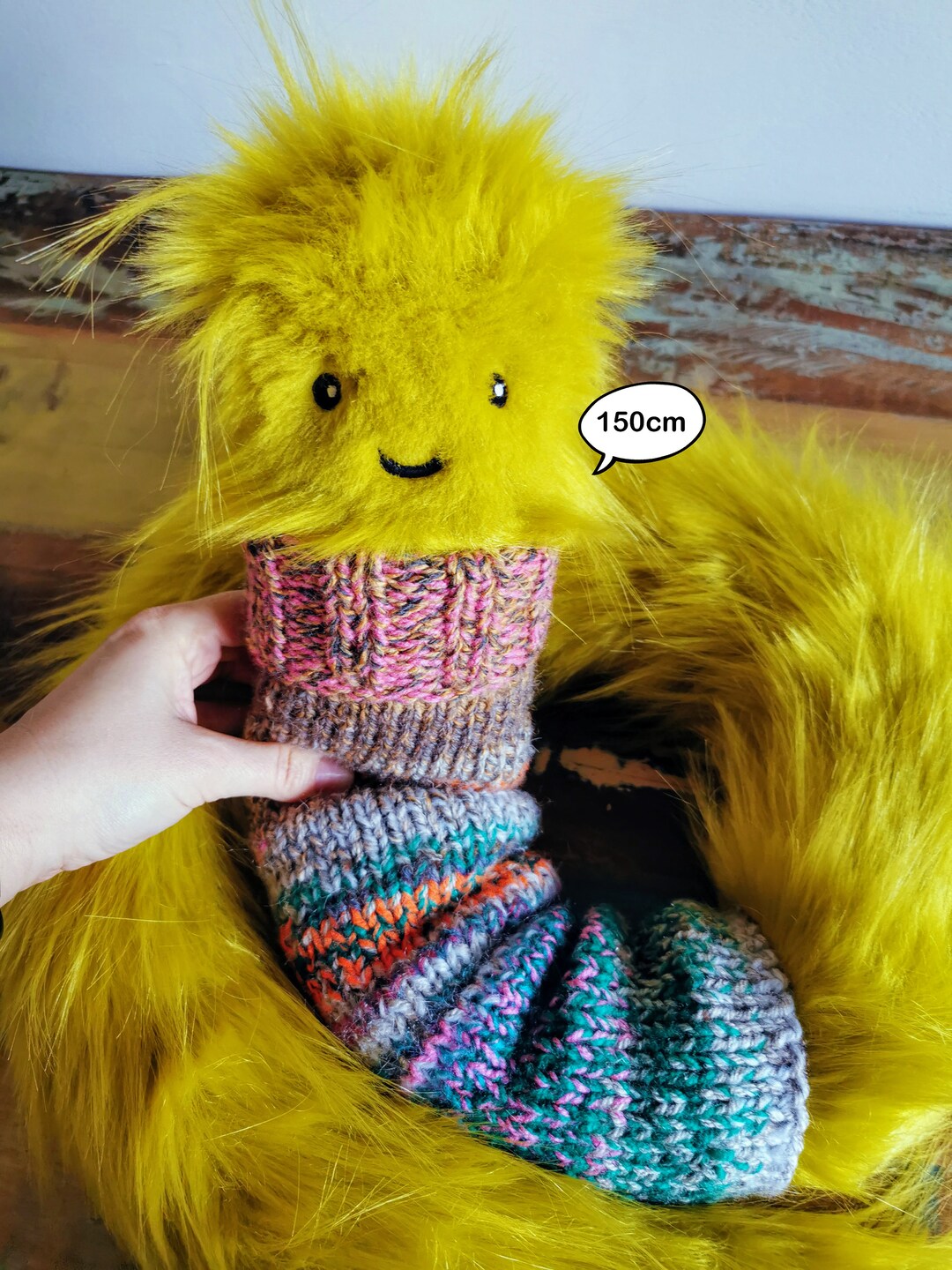 Whimsical Giant Worm: A Yarn-knitted Fantasy Creature 150cm - Etsy