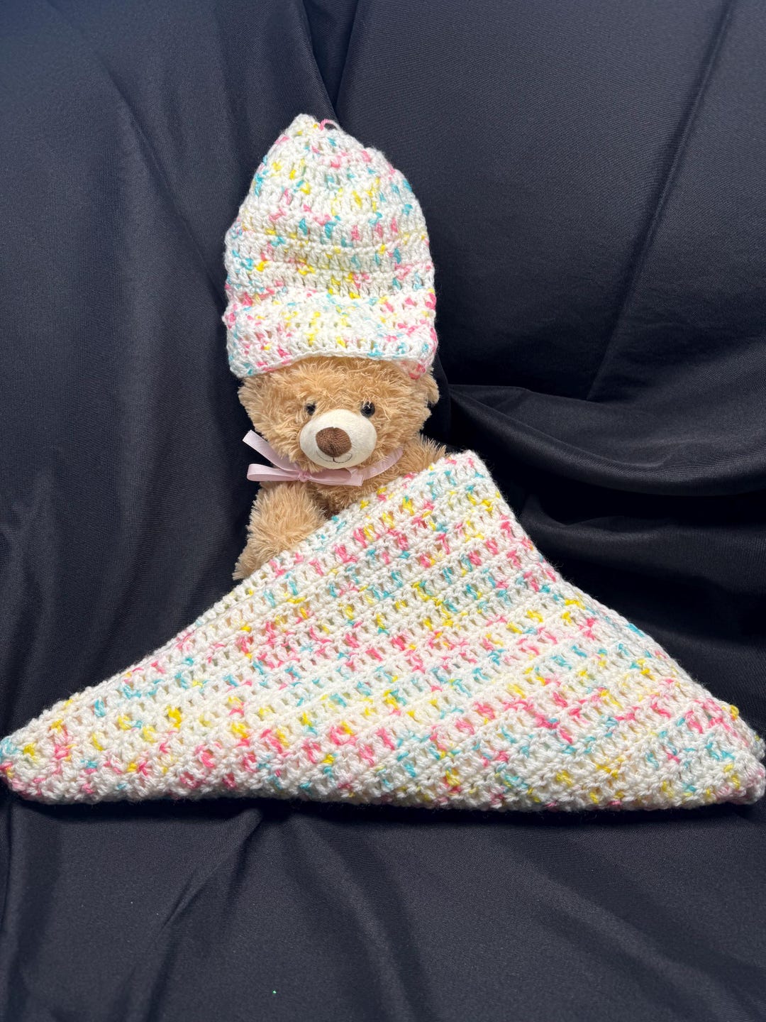 Rainbow Sprinkle Baby Blanket and Cap - Etsy