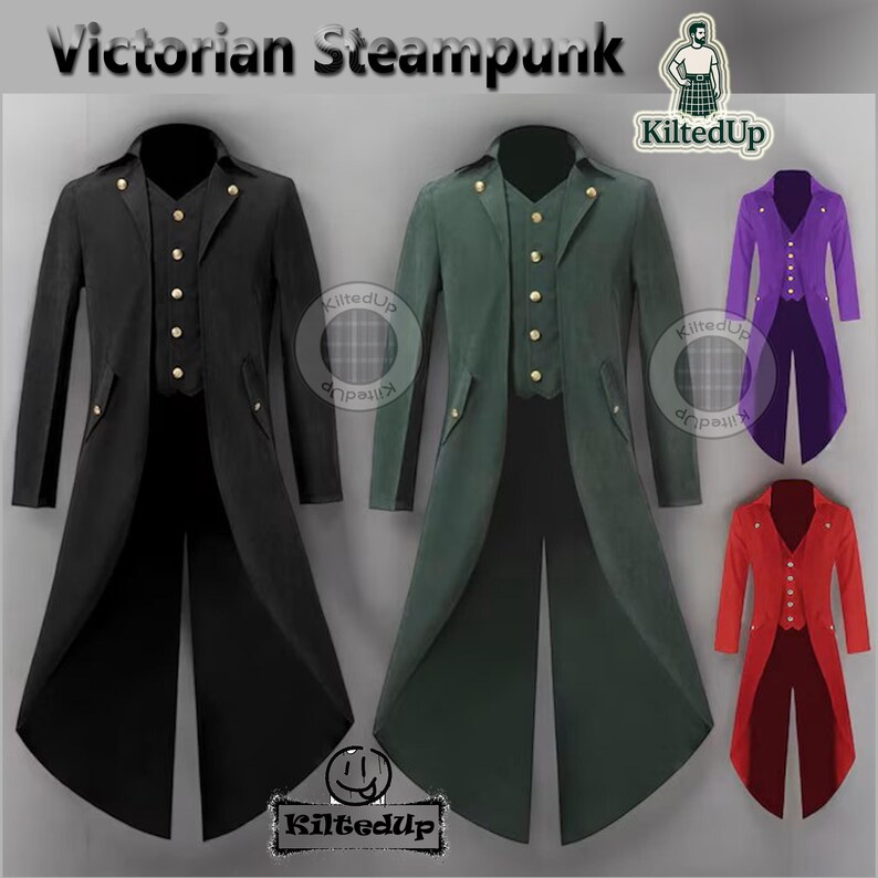 Victorian Steampunk Coat – Men's Gothic Tailcoat - Etsy