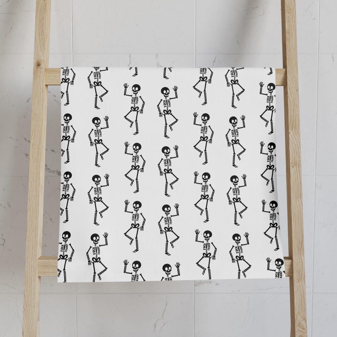 Anti-trump Skeleton Hand Towel: Political Halloween Decor - Etsy