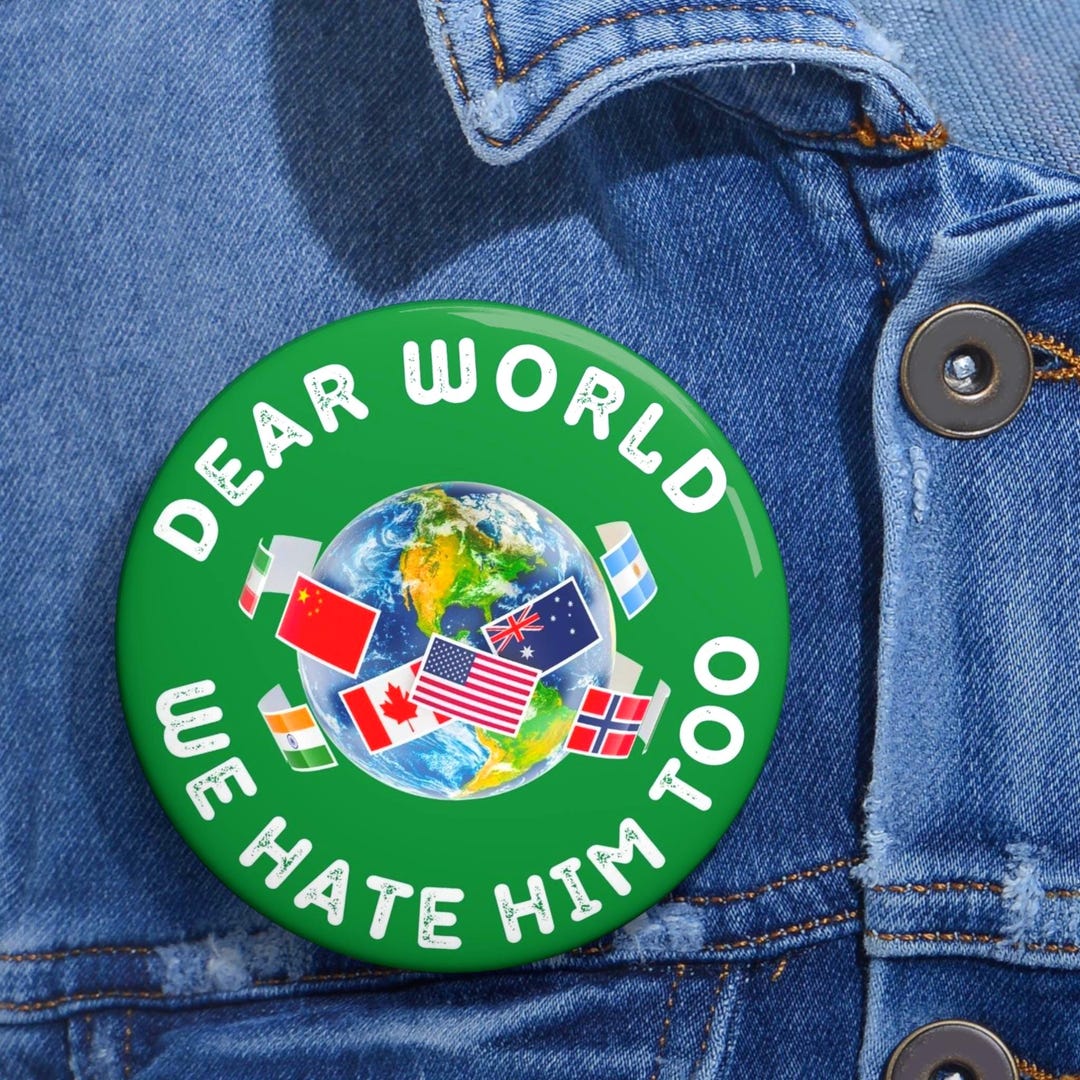 Anti-trump Pin: Political Protest Button - Liberal Resistance Badge ...