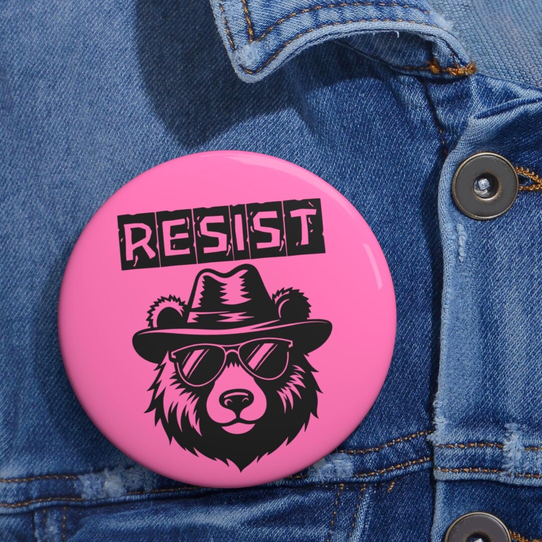 Smokey Bear RESIST Pin Buttons - Save National Parks Pin, Subtle FDT ...