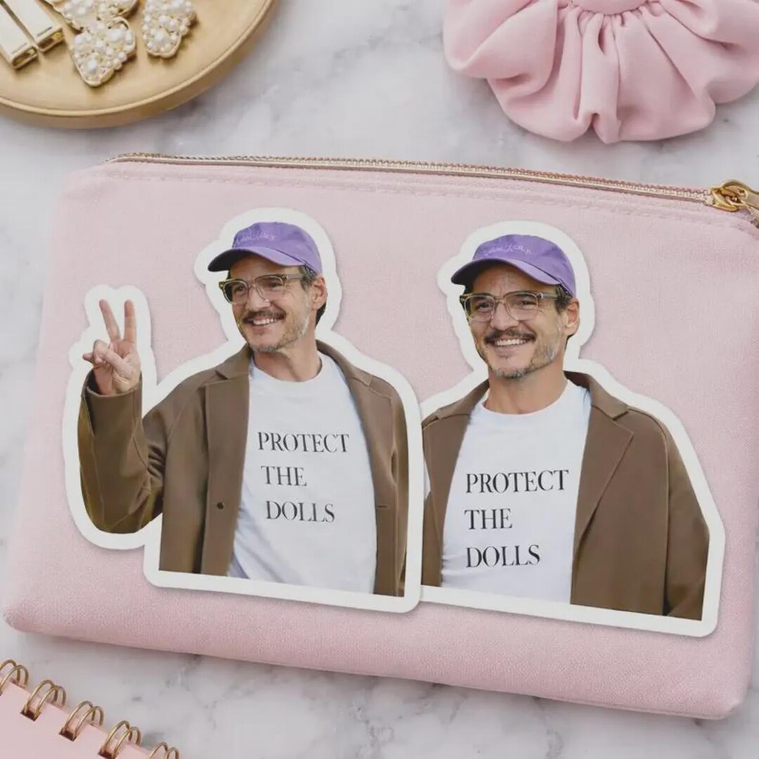 Pedro Fan Pascal Protect the Dolls Sticker | Kiss-cut Vinyl - Etsy
