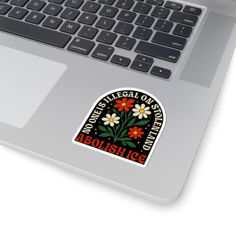 Abolish ICE No One is Illegal Sticker or Car Magnet- Activist Vinyl ...