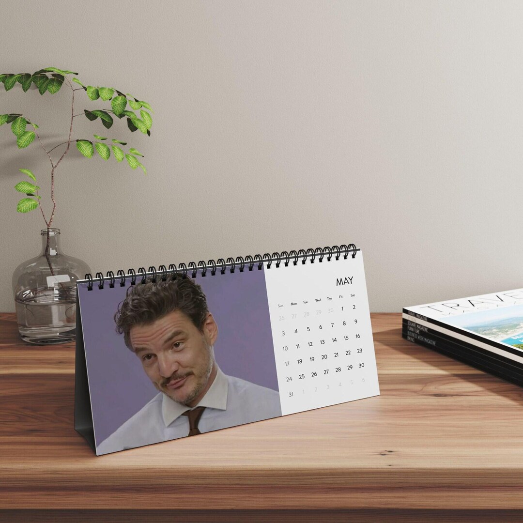 Pedro Pascal - 2026 Desktop Calendar | Monthly Desk Calendar With 2026 ...