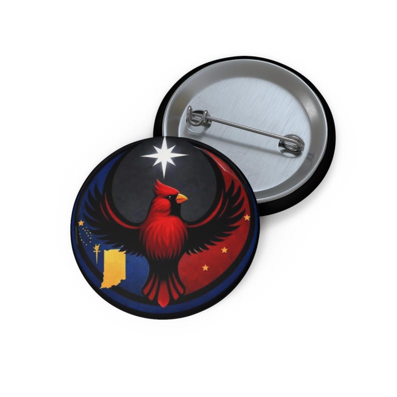 Indiana Rebel Alliance Restiance Bird Pin Button Anti ICE Activist Art ...